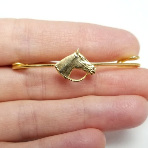 Vintage | Jewelry | Vintage Riding Horse Cravat Pin Safety Pin Style ...